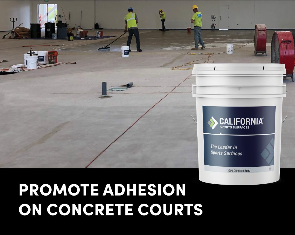 Properly preparing concrete for the installation of athletic surfaces ...